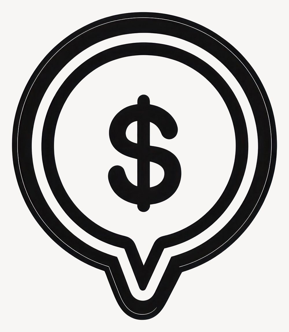 Speech bubble money sign icon | Free Vector - rawpixel
