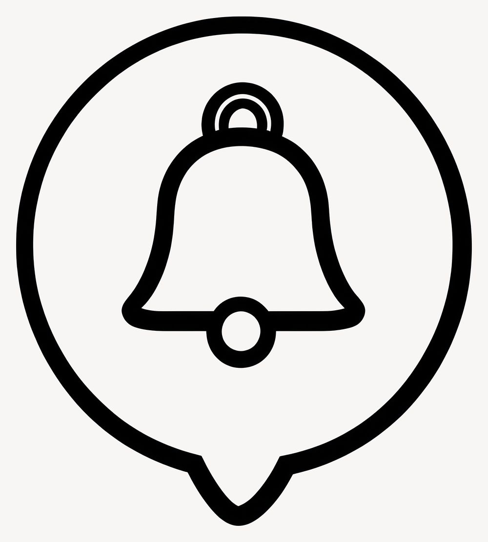 Speech bubble bell sign icon | Free Vector - rawpixel