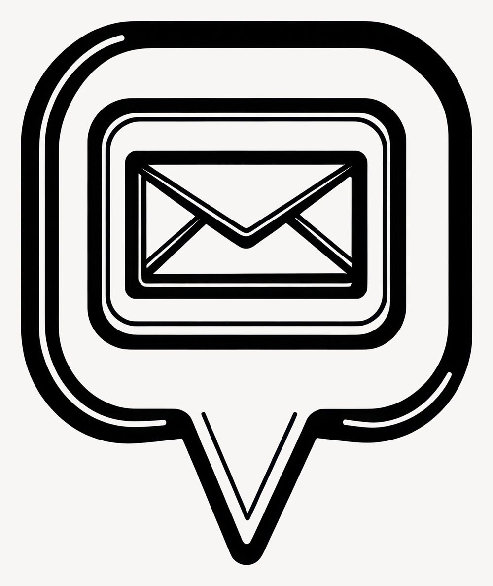 Speech bubble mail sign icon | Free Vector - rawpixel