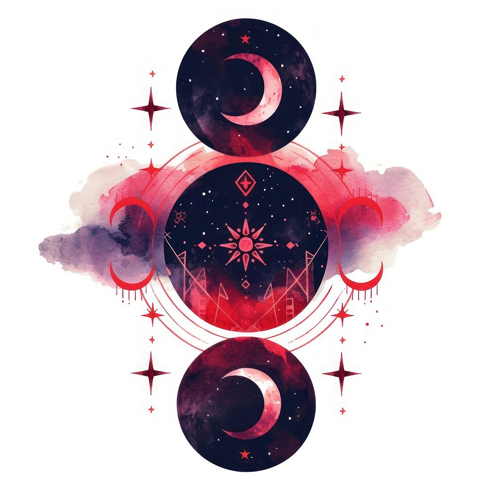 Spiritual moon art illustration watercolor. | Free Photo Illustration ...