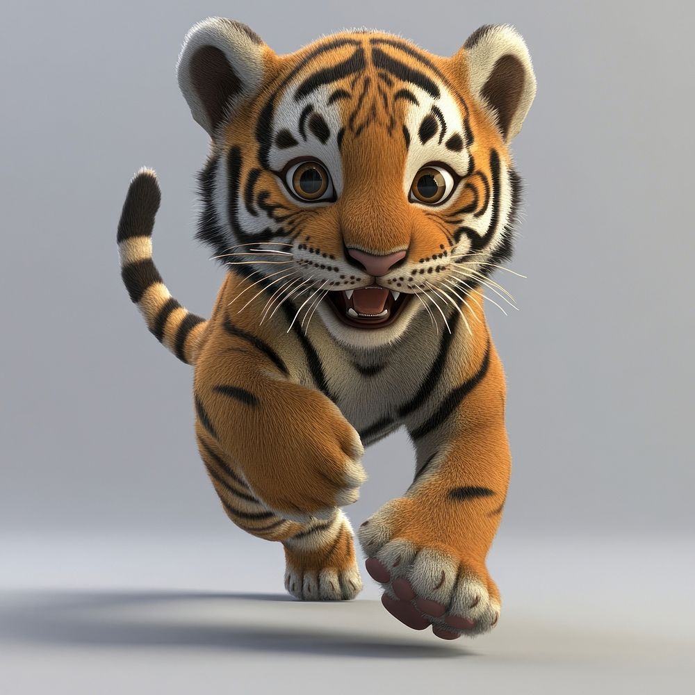 Tiger runing wildlife animal | Free Photo Illustration - rawpixel