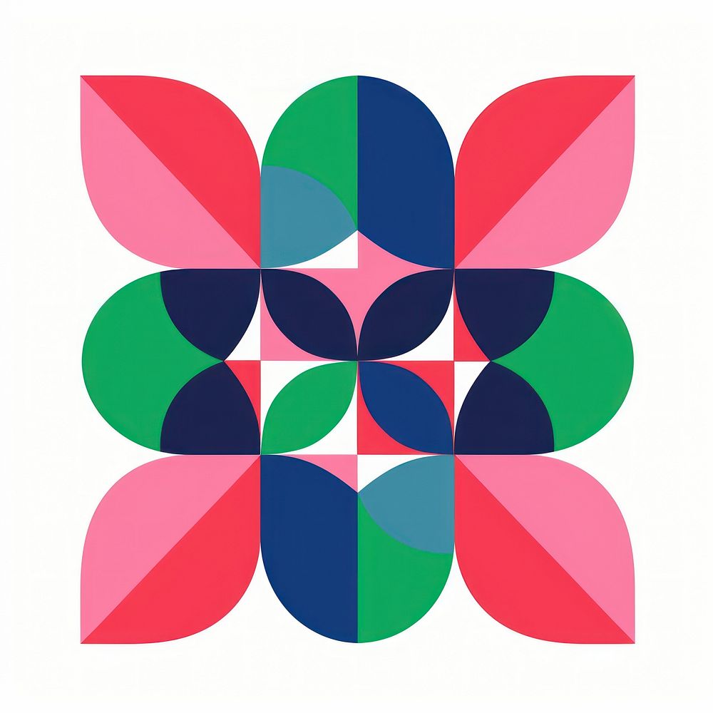 Symmetrical color blocks colorful design | Free Photo Illustration ...