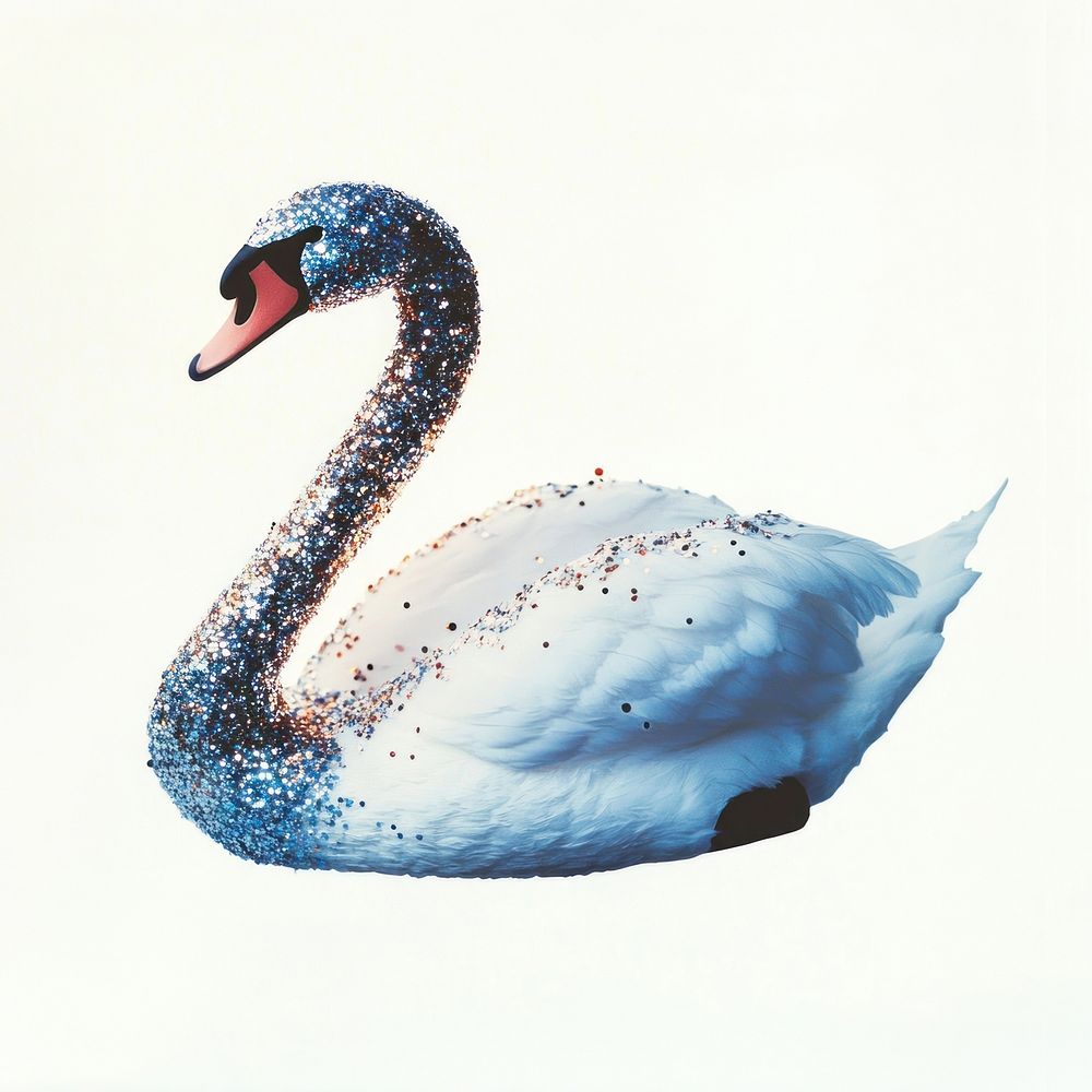 Glitter swan sparkling bird anseriformes. | Free Photo - rawpixel