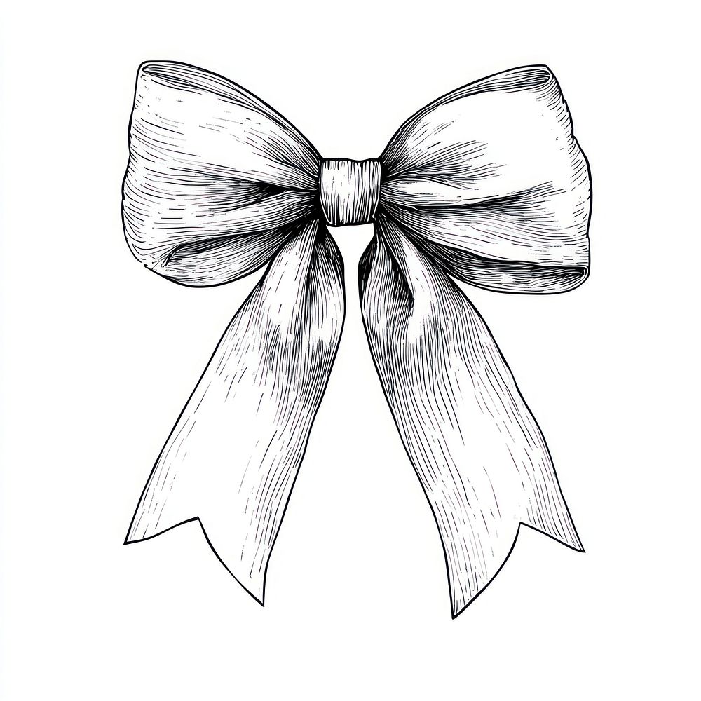 Cinch Bow illustration drawing style. | Free Photo Illustration - rawpixel