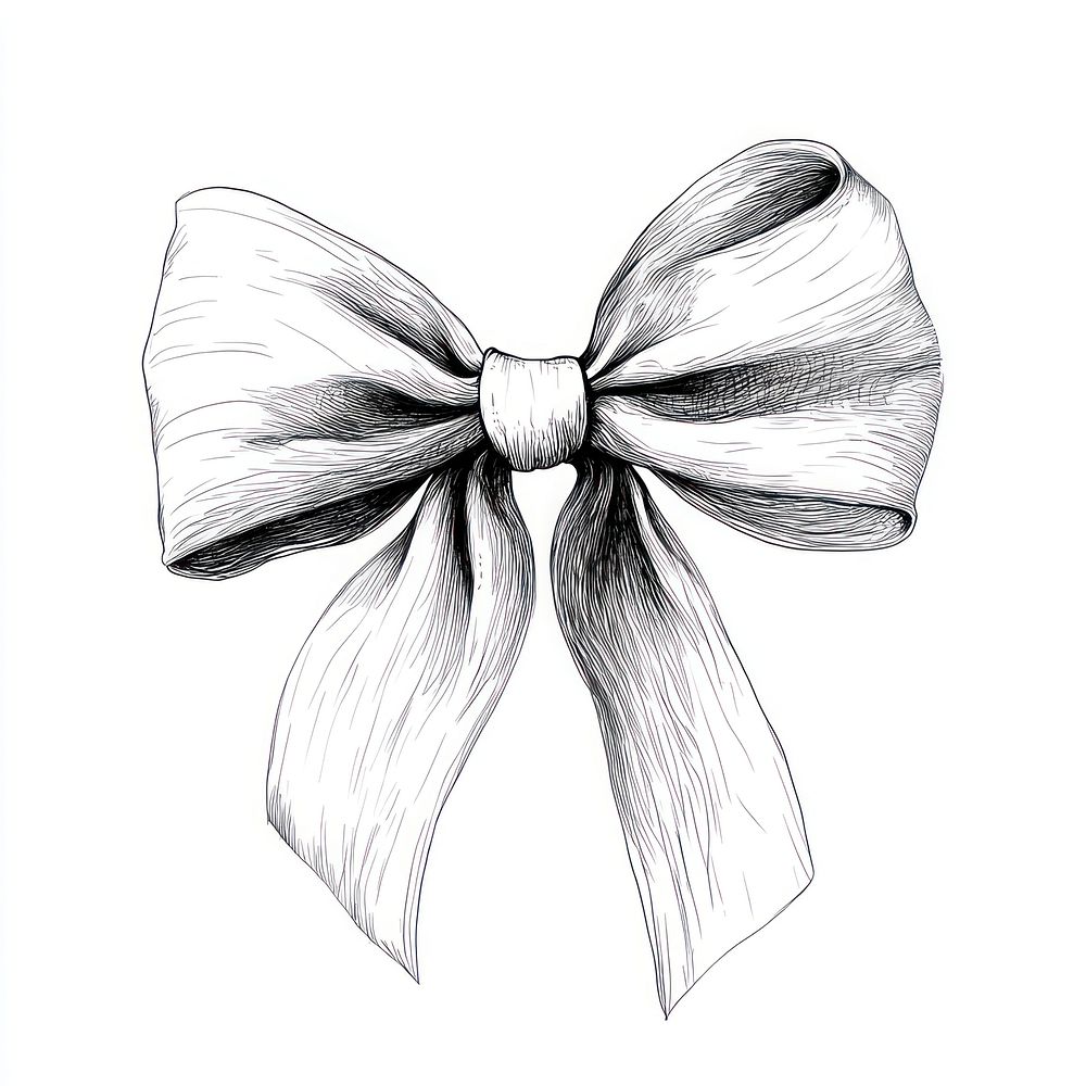 Diagonal Bow illustration drawing sketch. | Free Photo Illustration ...