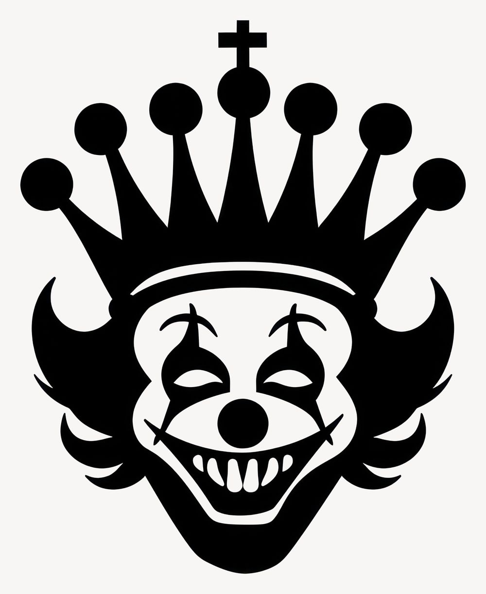 Crown Clown illustration silhouette symbol | Free Vector - rawpixel