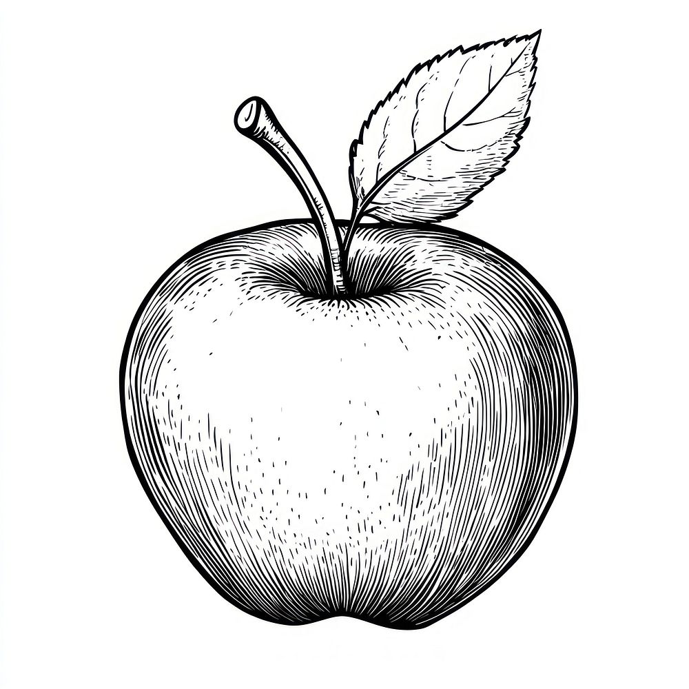 Apple art drawing sketch | Free Photo Illustration - rawpixel