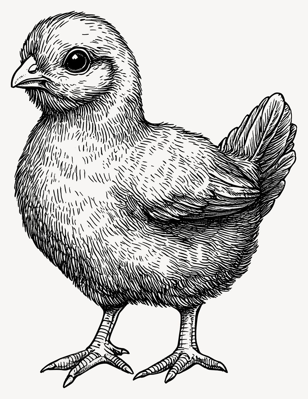 Baby chick art drawing sketch | Free Vector - rawpixel