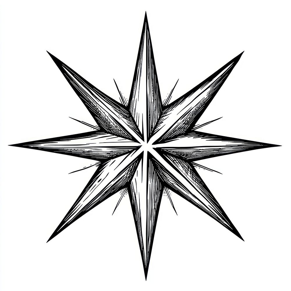 Eight-pointed star symbol art illustration. | Free Photo Illustration ...