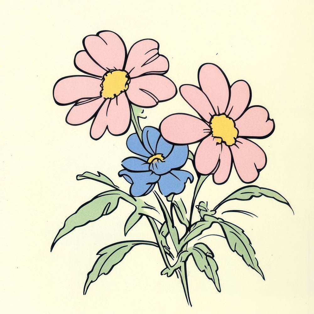 Flower flowers illustration art. | Free Photo Illustration - rawpixel