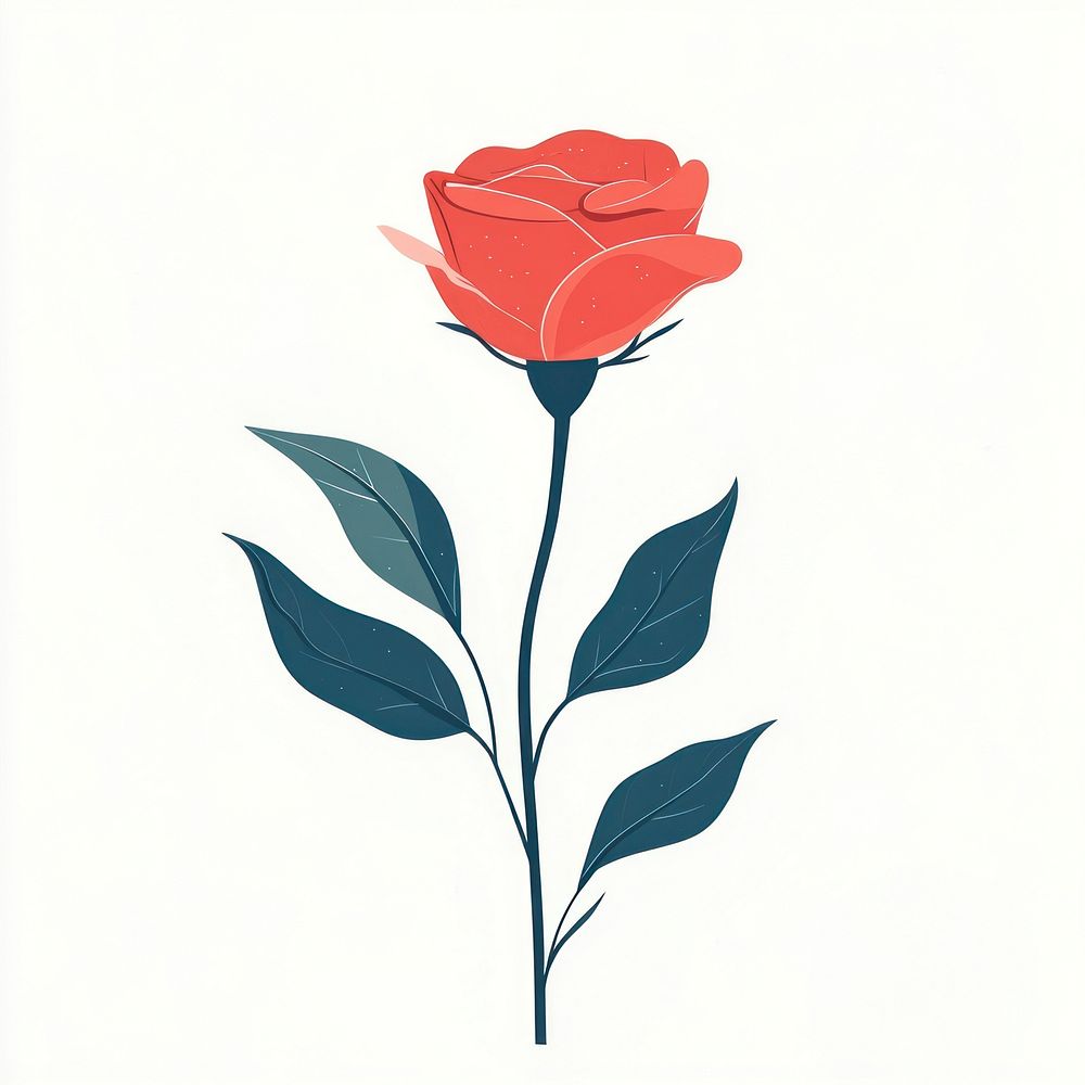 Red rose flower art illustration | Free Photo Illustration - rawpixel