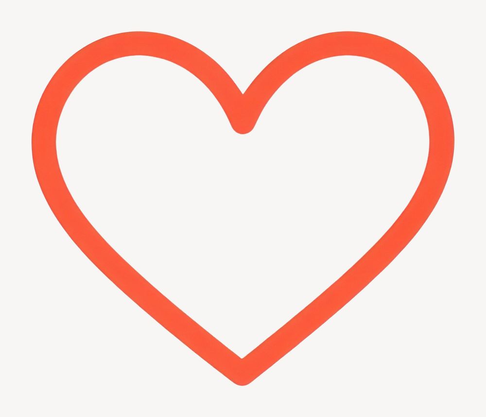 Heart minimalist symbol design vector | Free Vector - rawpixel