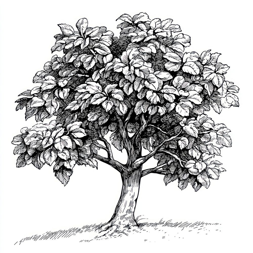 Apple tree art drawing sketch. | Free Photo Illustration - rawpixel