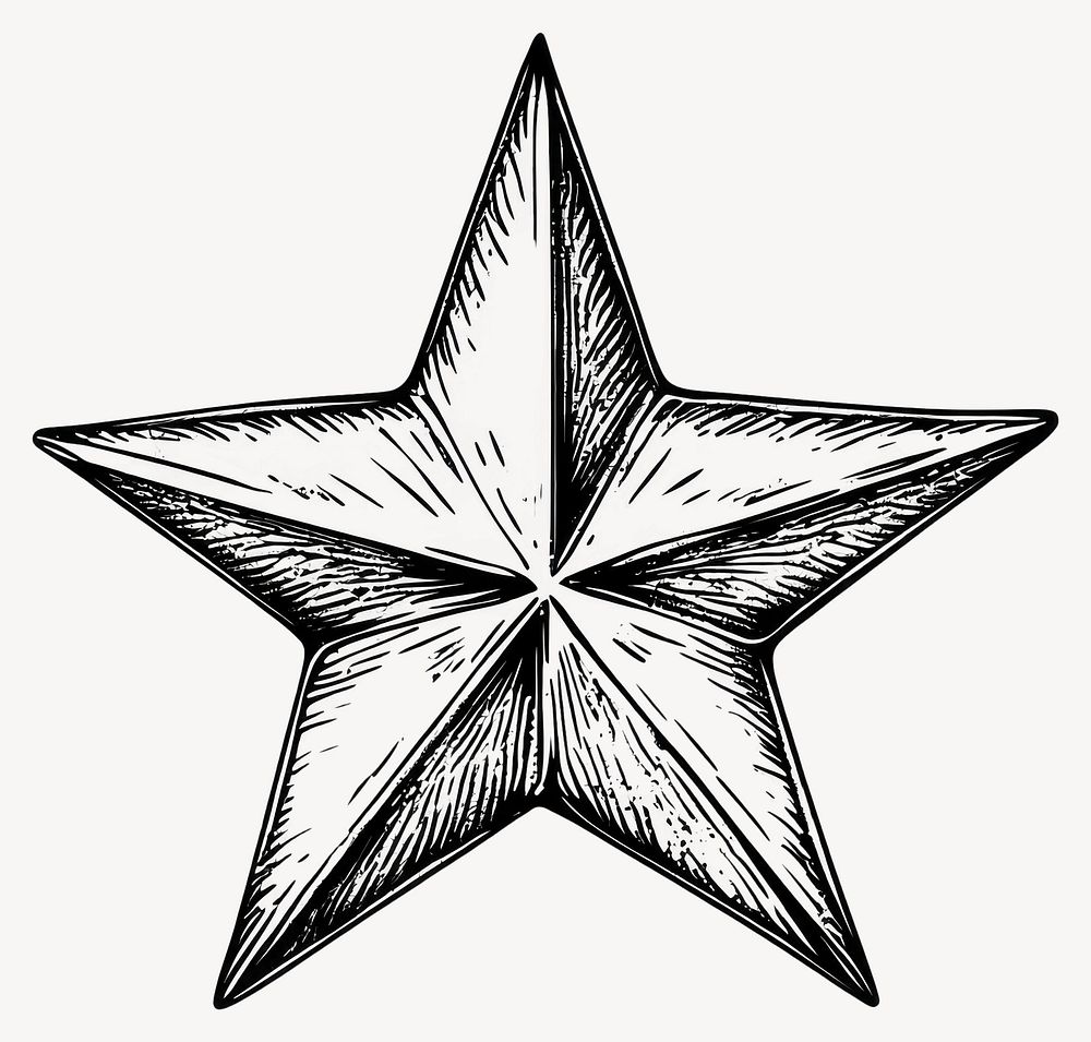 Star black white illustration vector | Free Vector - rawpixel