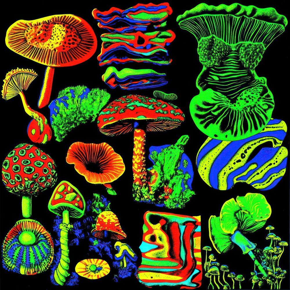 Fungi fungus art illustration | Free Photo Illustration - rawpixel