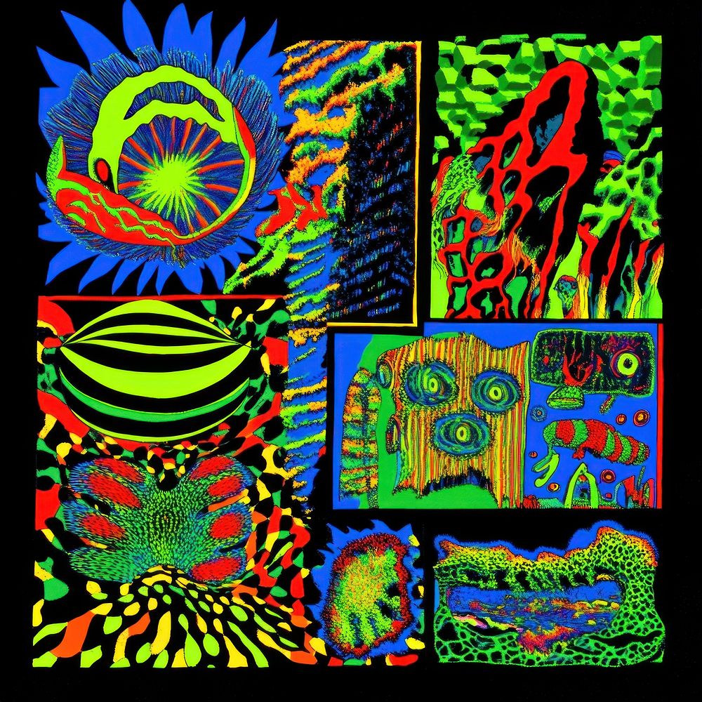 Lsd collage art illustration. | Free Photo Illustration - rawpixel