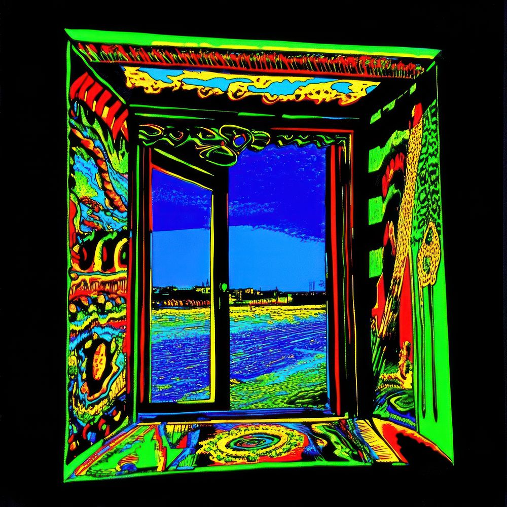 Window art illustration psychedelic. | Free Photo Illustration - rawpixel