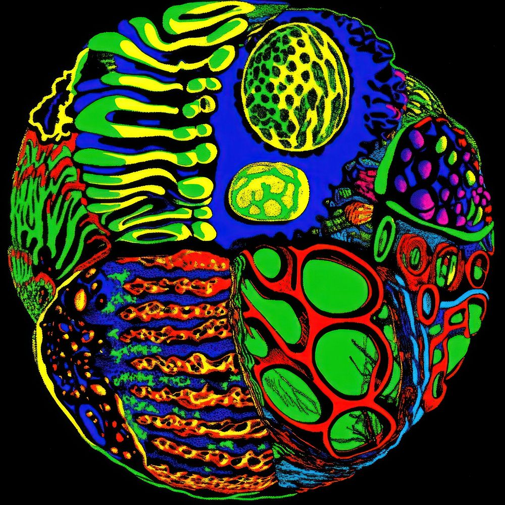 Animal cell patterns art illustration. | Free Photo Illustration - rawpixel