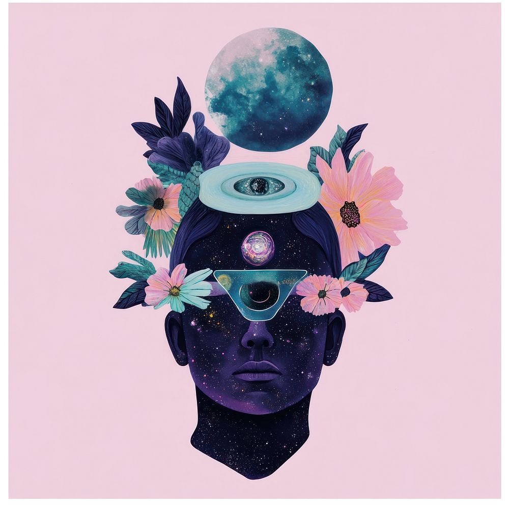 Depression illustration psychedelic elements. | Free Photo Illustration ...