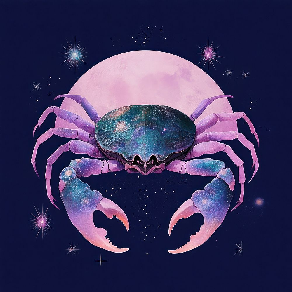 Zodiac sign Cancer illustration crab | Free Photo Illustration - rawpixel