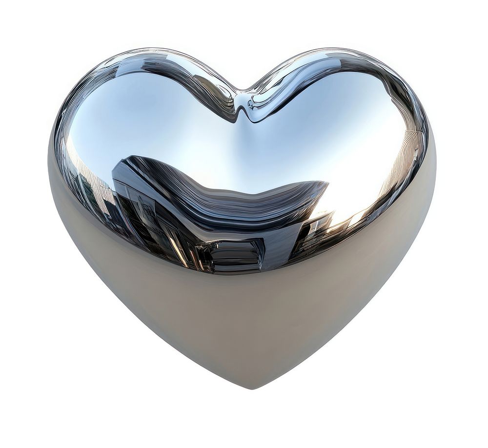 Heart shape contemporary reflective sculpture. | Free Photo ...