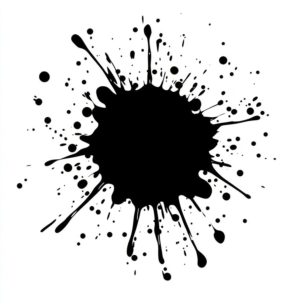 Dot ink splash silhouette black | Free Photo Illustration - rawpixel
