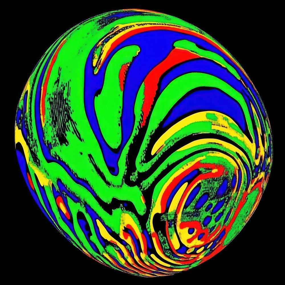 Sphere art illustration psychedelic. | Free Photo Illustration - rawpixel