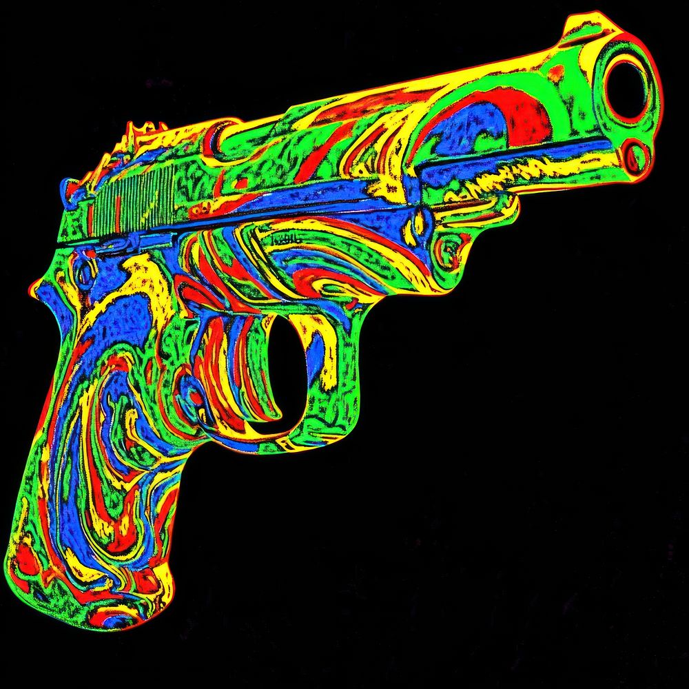 Abstract gun op art illusion | Free Photo Illustration - rawpixel