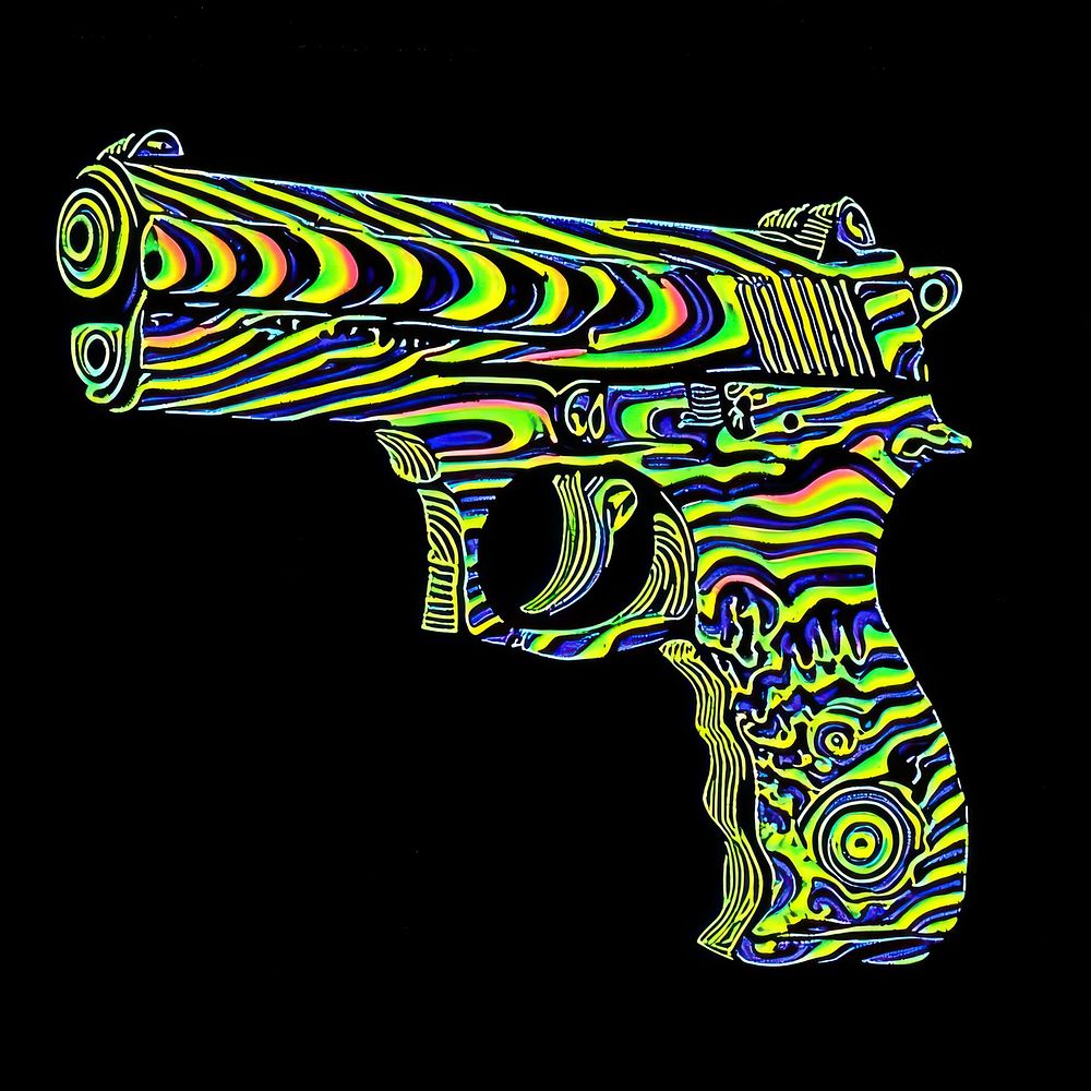 Abstract gun op art illusion | Free Photo Illustration - rawpixel