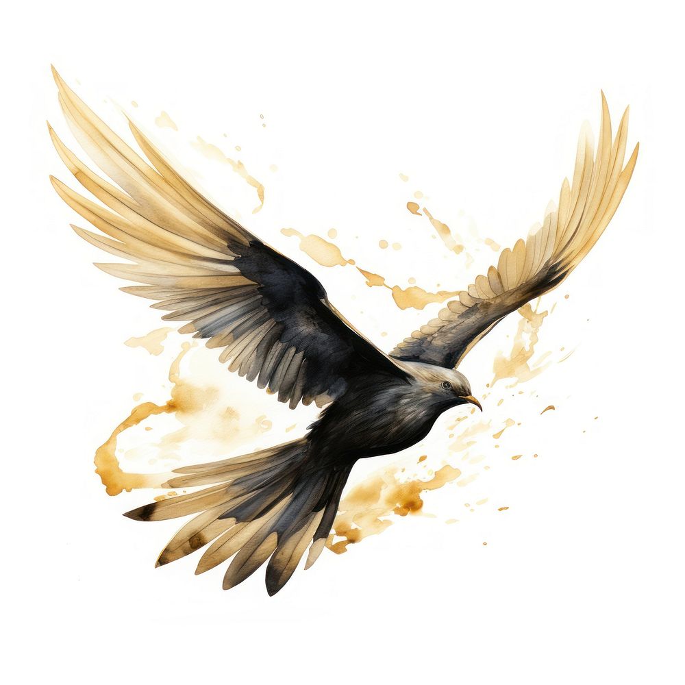 Color dove gold sparkle watercolor | Free Photo Illustration - rawpixel