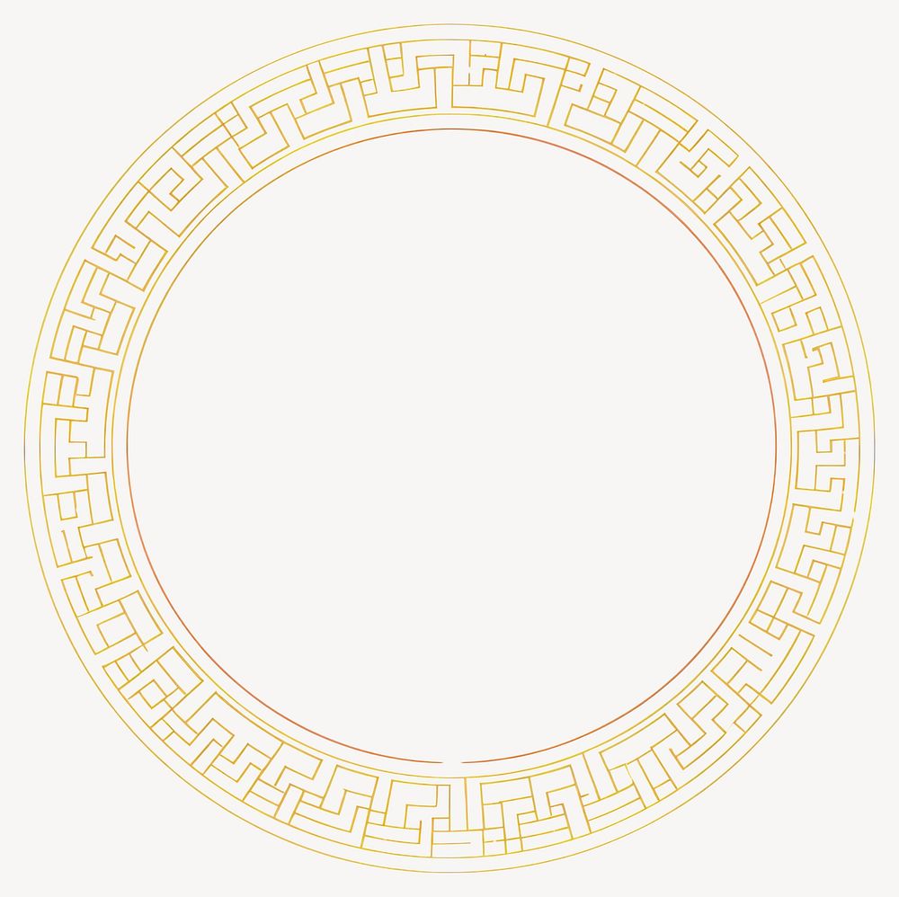 Circular pattern border gold decorative | Free Vector - rawpixel