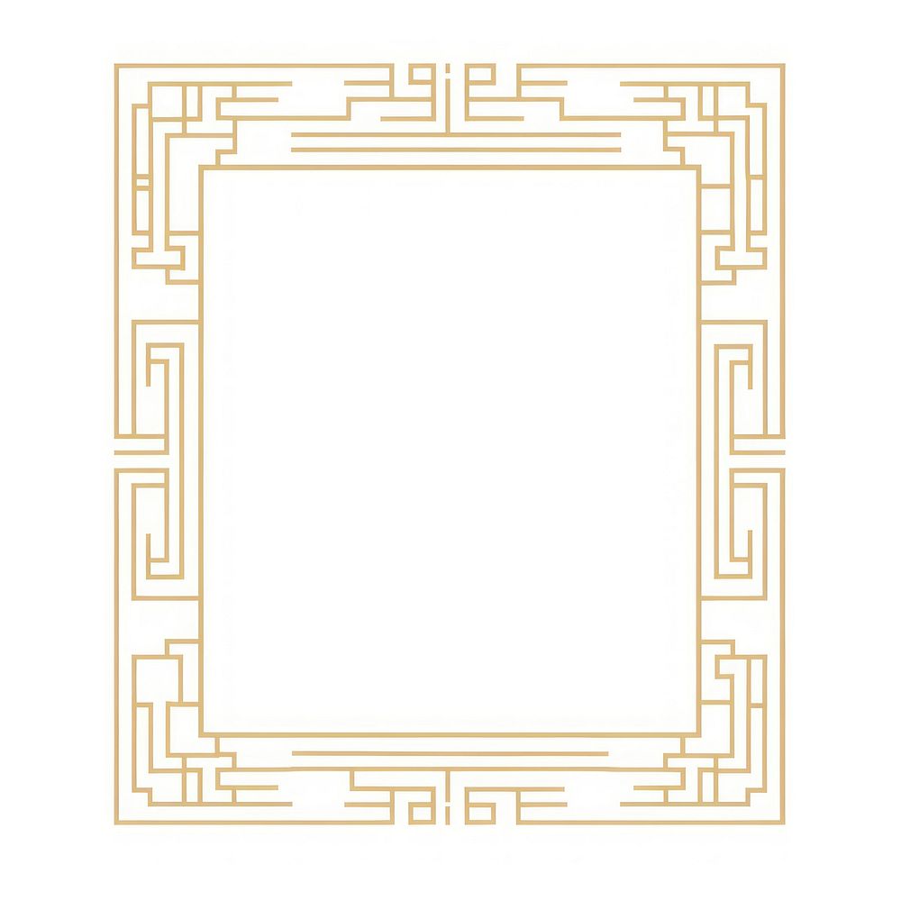 Chinese golden border rectangular design | Free Photo Illustration ...
