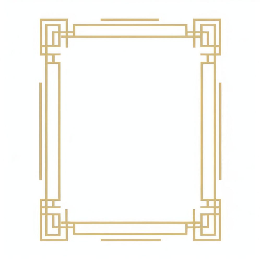 Chinese golden border rectangular design | Free Photo Illustration ...