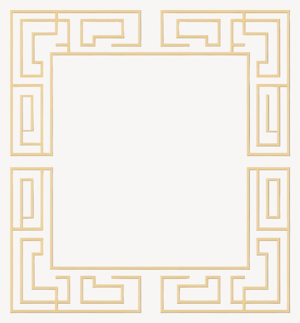 Chinese golden border minimalist outline | Free Vector - rawpixel