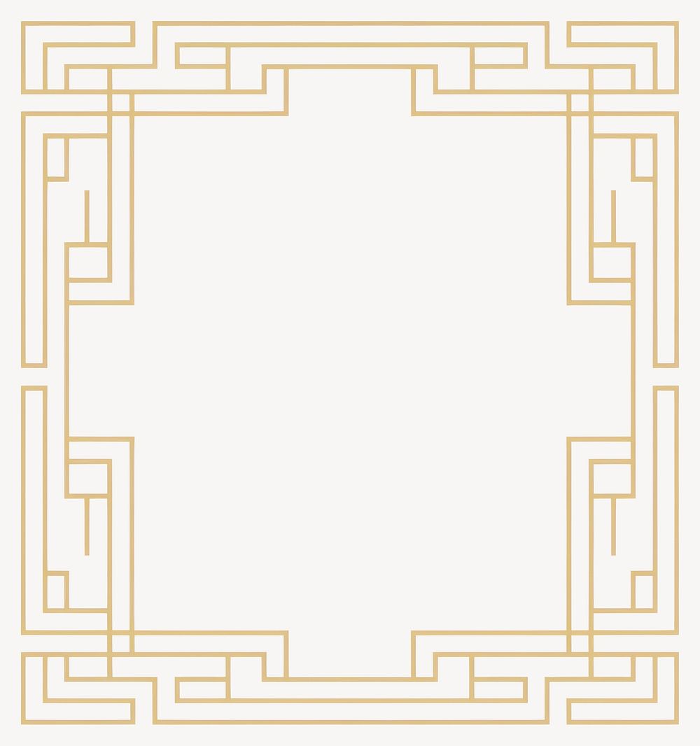 Chinese golden border minimalist design | Free Vector - rawpixel