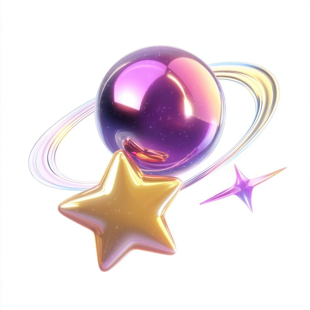 Rounded bubble stars illustration purple | Free Photo Illustration ...