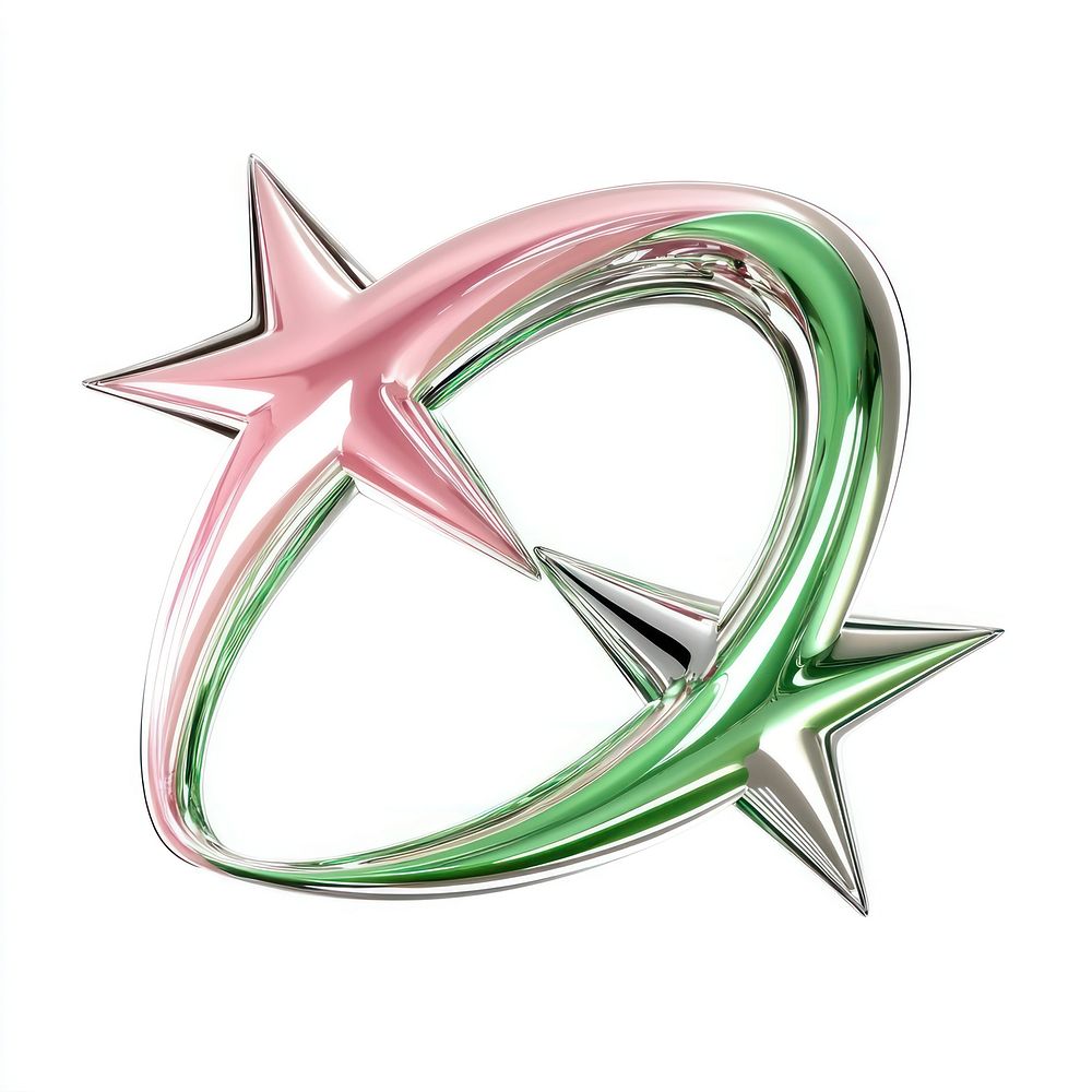 Dual shooting star illustration chrome | Free Photo Illustration - rawpixel