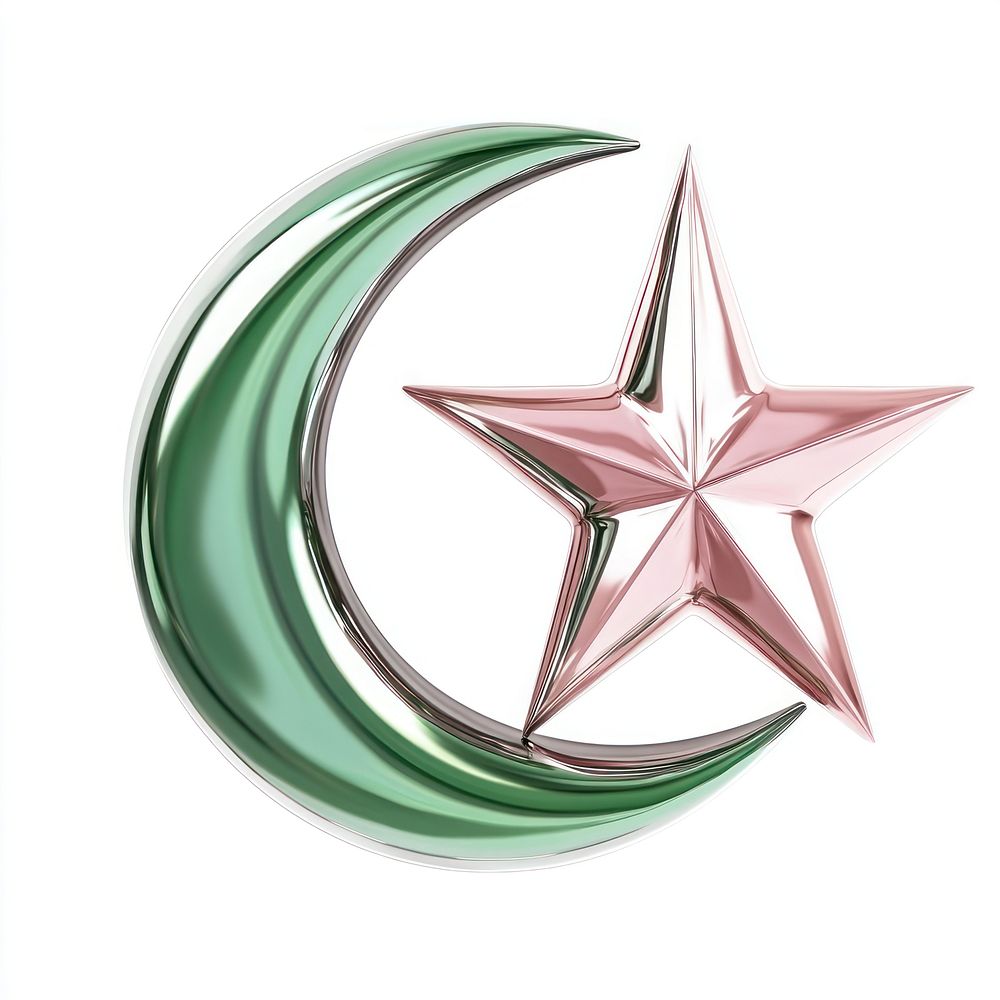 Two sharp-edged four-pointed stars crescent | Free Photo Illustration ...