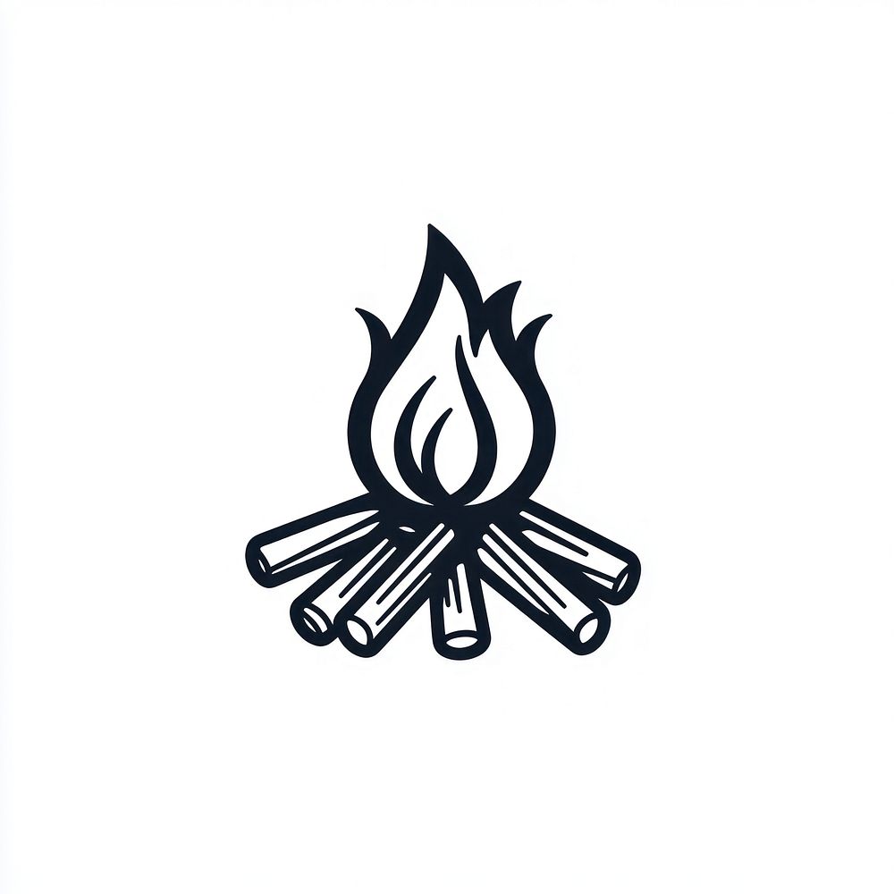 Campfire minimalist campfire graphic | Free Photo Illustration - rawpixel