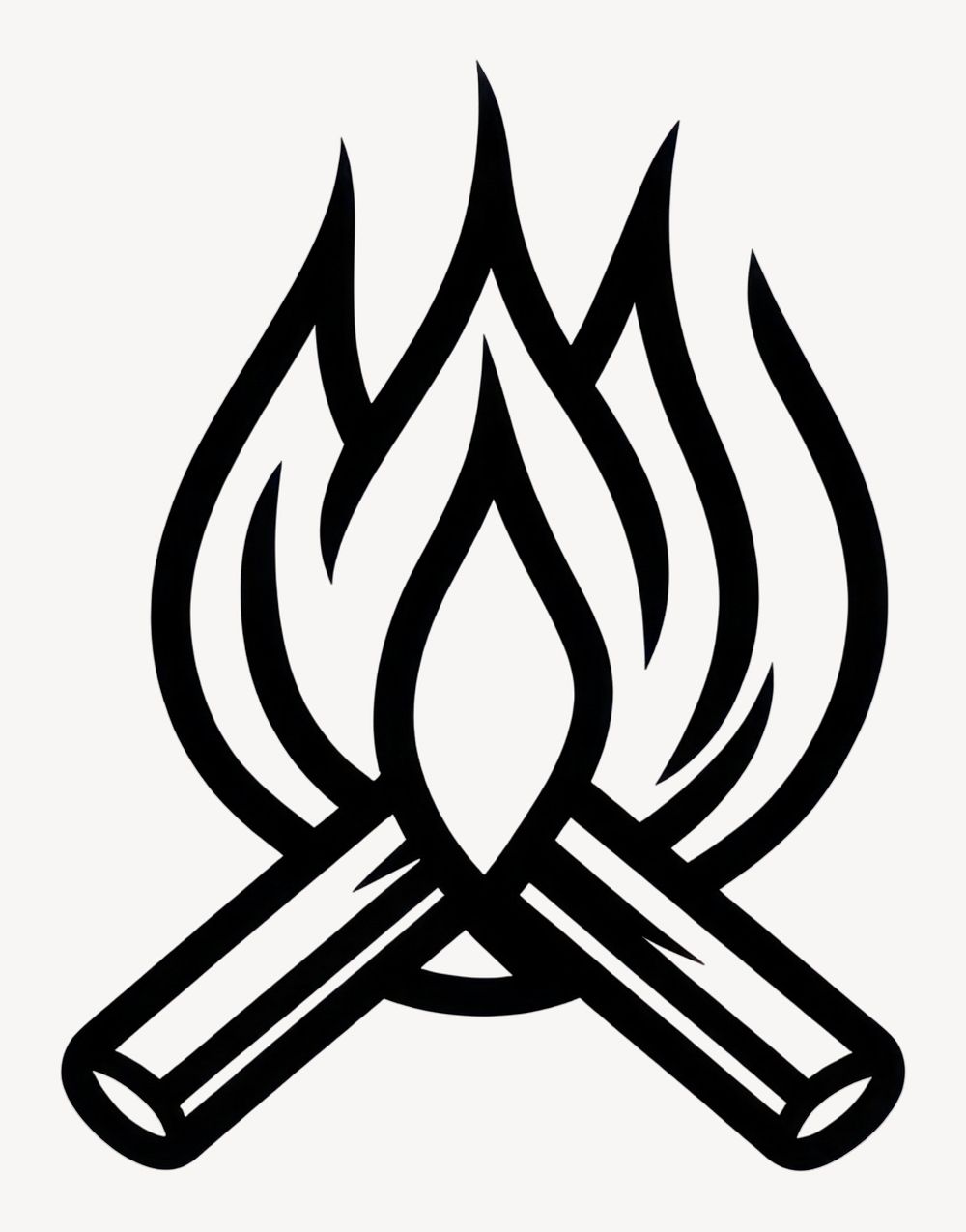 Campfire minimalist campfire symbol vector | Free Vector - rawpixel