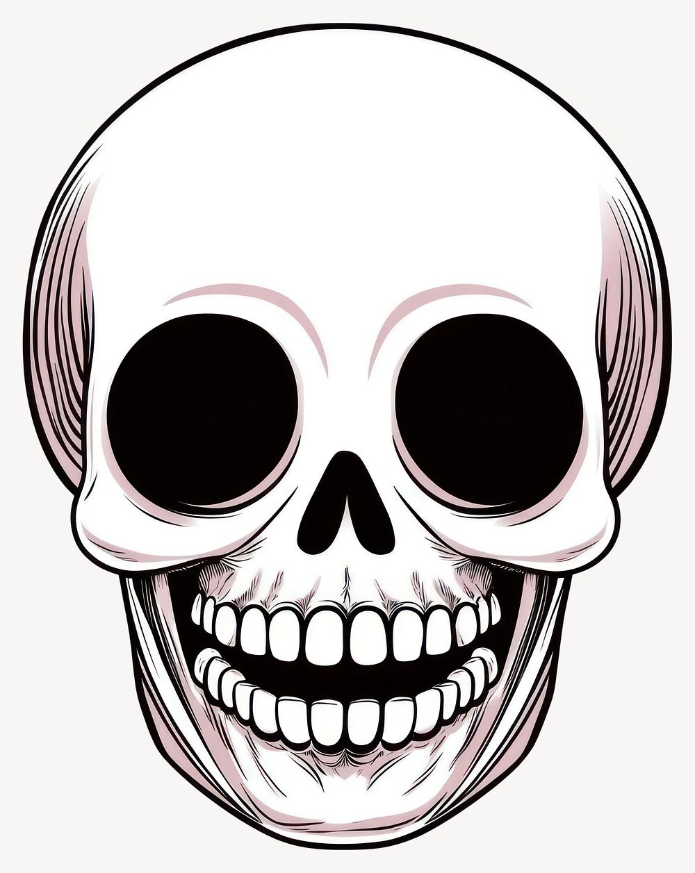 Skull art outlines graphic vector | Free Vector - rawpixel