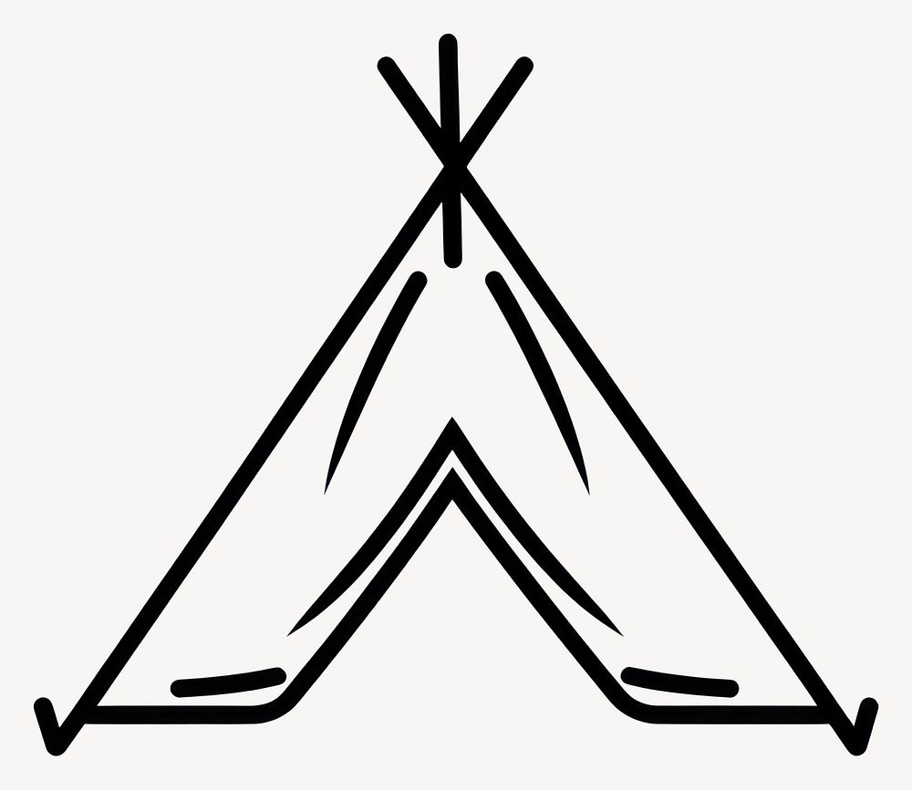 Tent minimalist simple tent vector | Free Vector - rawpixel