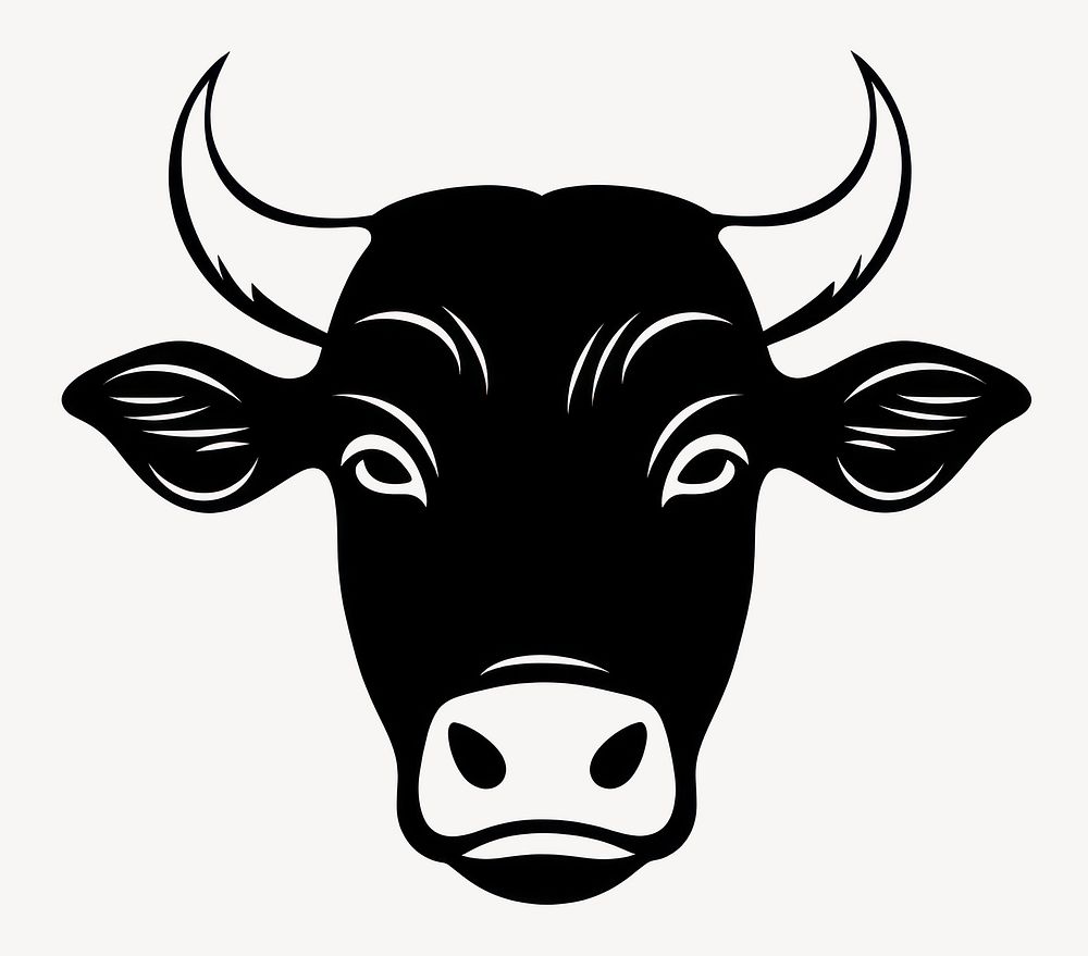 Ox face linear illustration animal | Free Vector - rawpixel