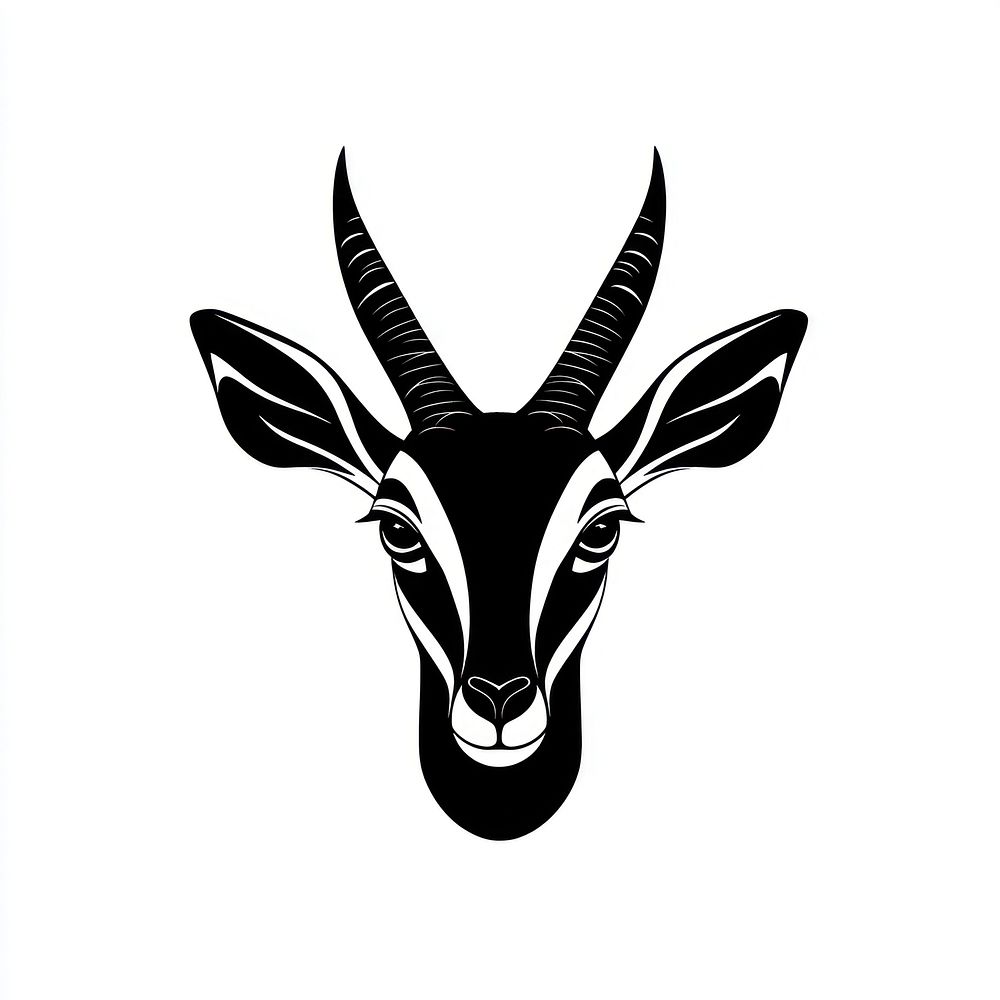 Impala animal face linear illustration | Free Photo Illustration - rawpixel