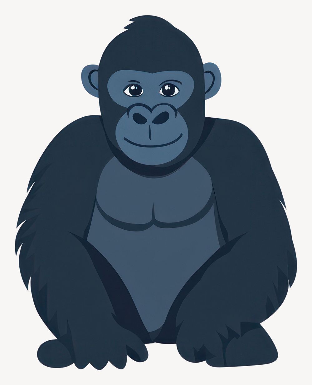 Gorillas illustration wildlife gorilla vector | Free Vector - rawpixel