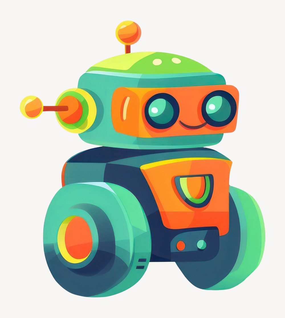 Toy robot illustration futuristic children's | Free Vector - rawpixel