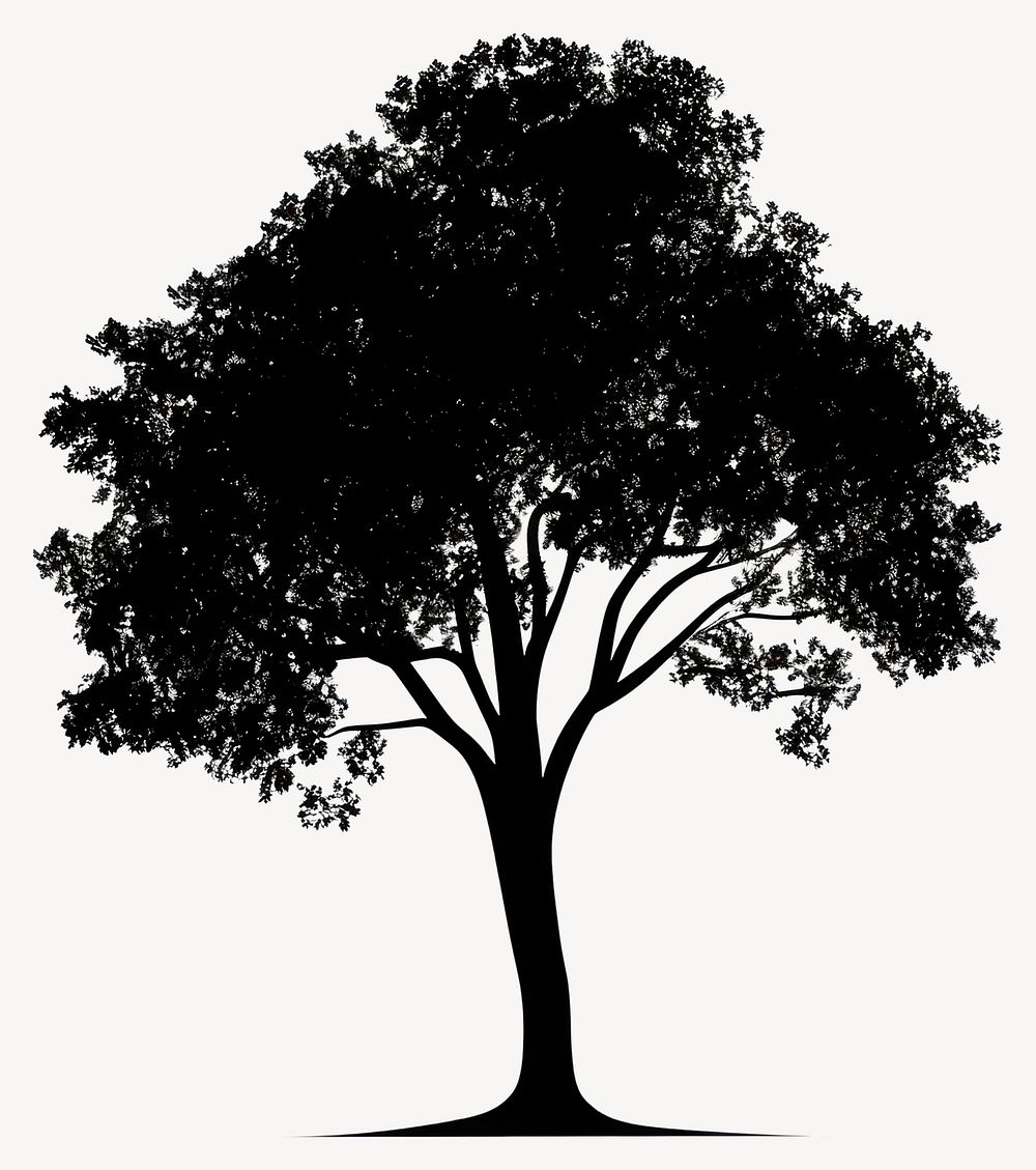 Woodland autumn tree silhouette illustration | Free Vector - rawpixel