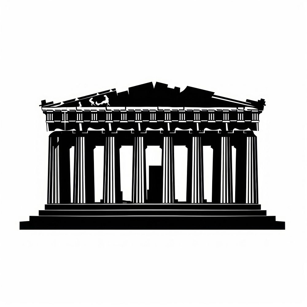 Acropolis Athens architecture silhouette columns. | Free Photo Illustration - rawpixel
