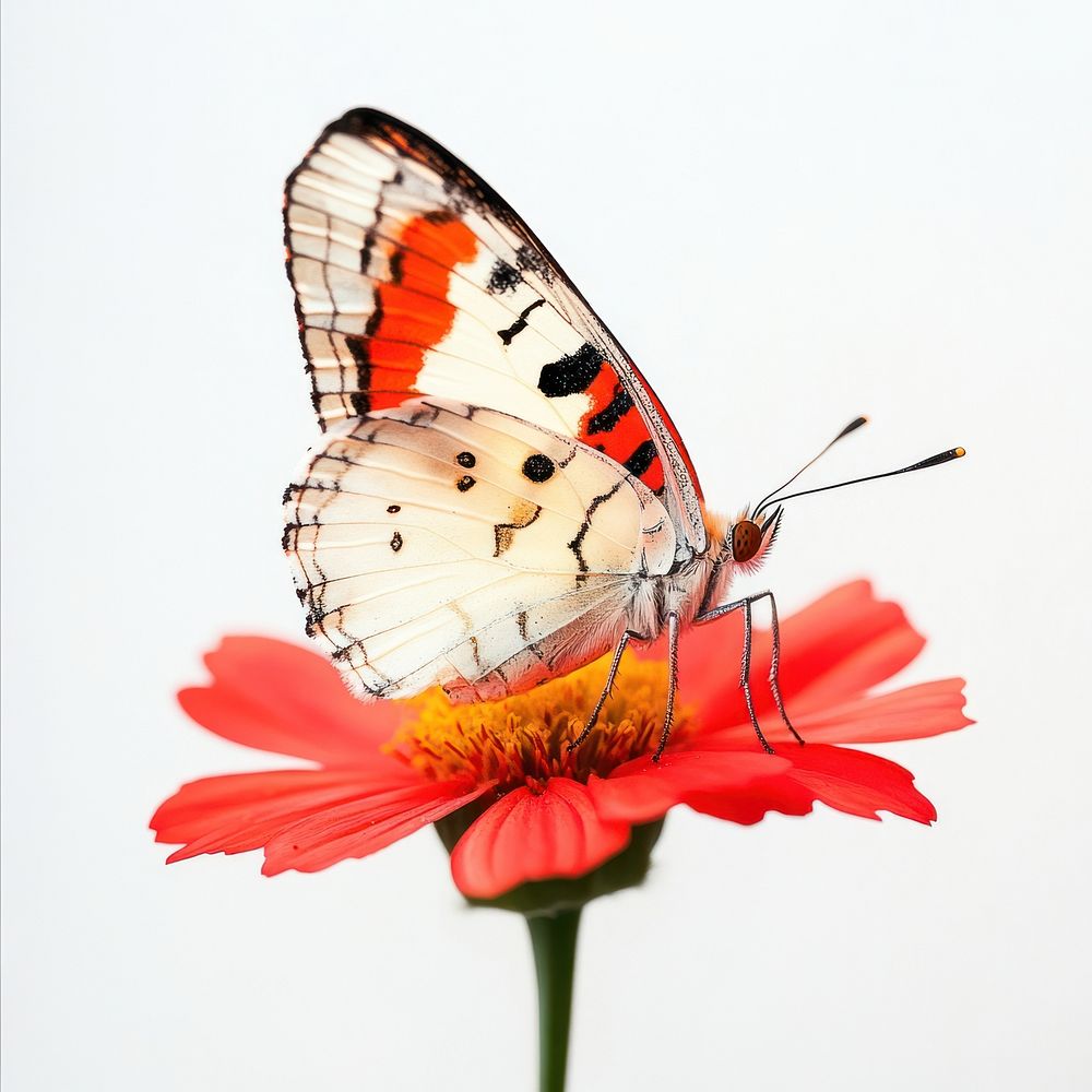 Butterfly red flower photography insect | Free Photo - rawpixel