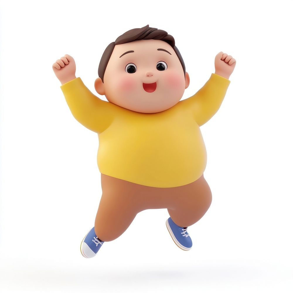 Cute chubby boy Jumping both | Free Photo Illustration - rawpixel